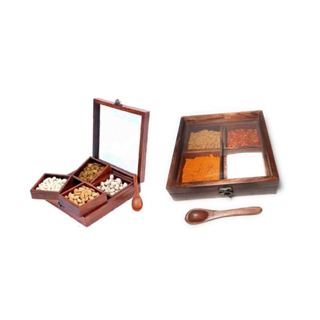 Saharanpur Wooden Handicraft Box - Natural wooden color - Indyhaat