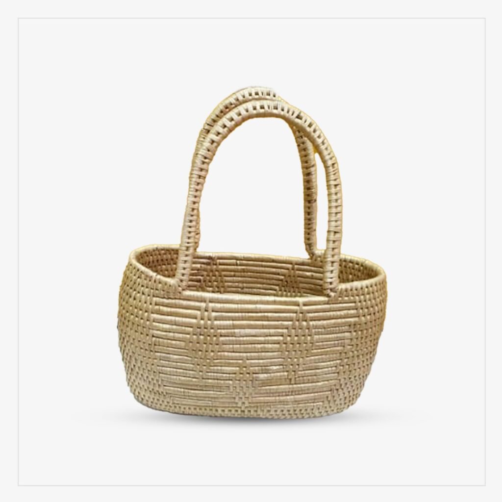 Sikki Art - Handcrafted-Sikki-Bag Yellow for women - Indyhaat